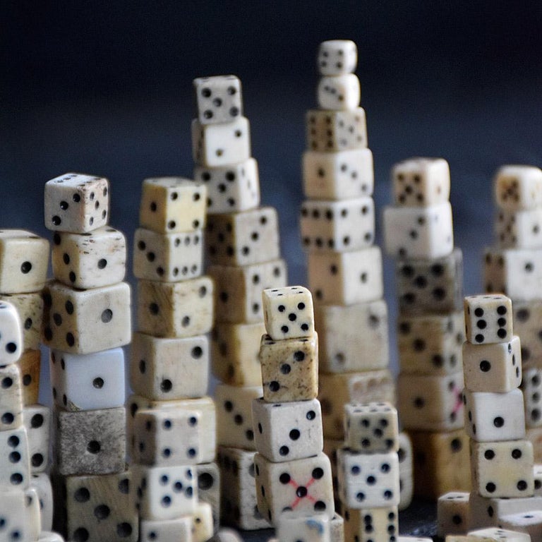 Collection of 19th Century Gaming Bone Dice at 1stDibs