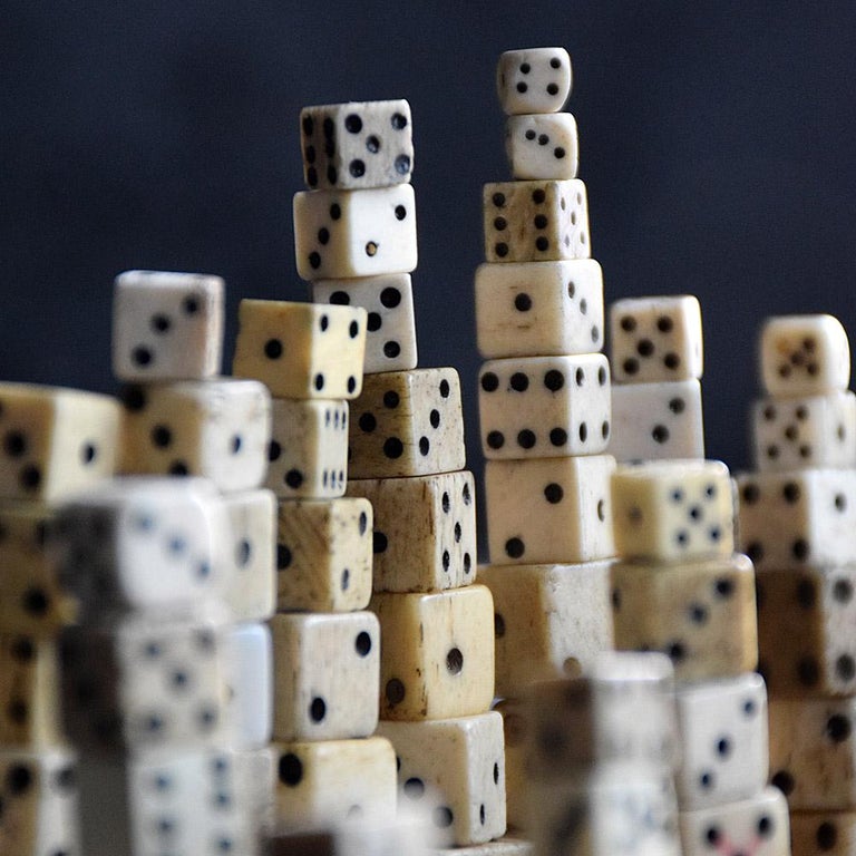 Collection of 19th Century Gaming Bone Dice at 1stDibs