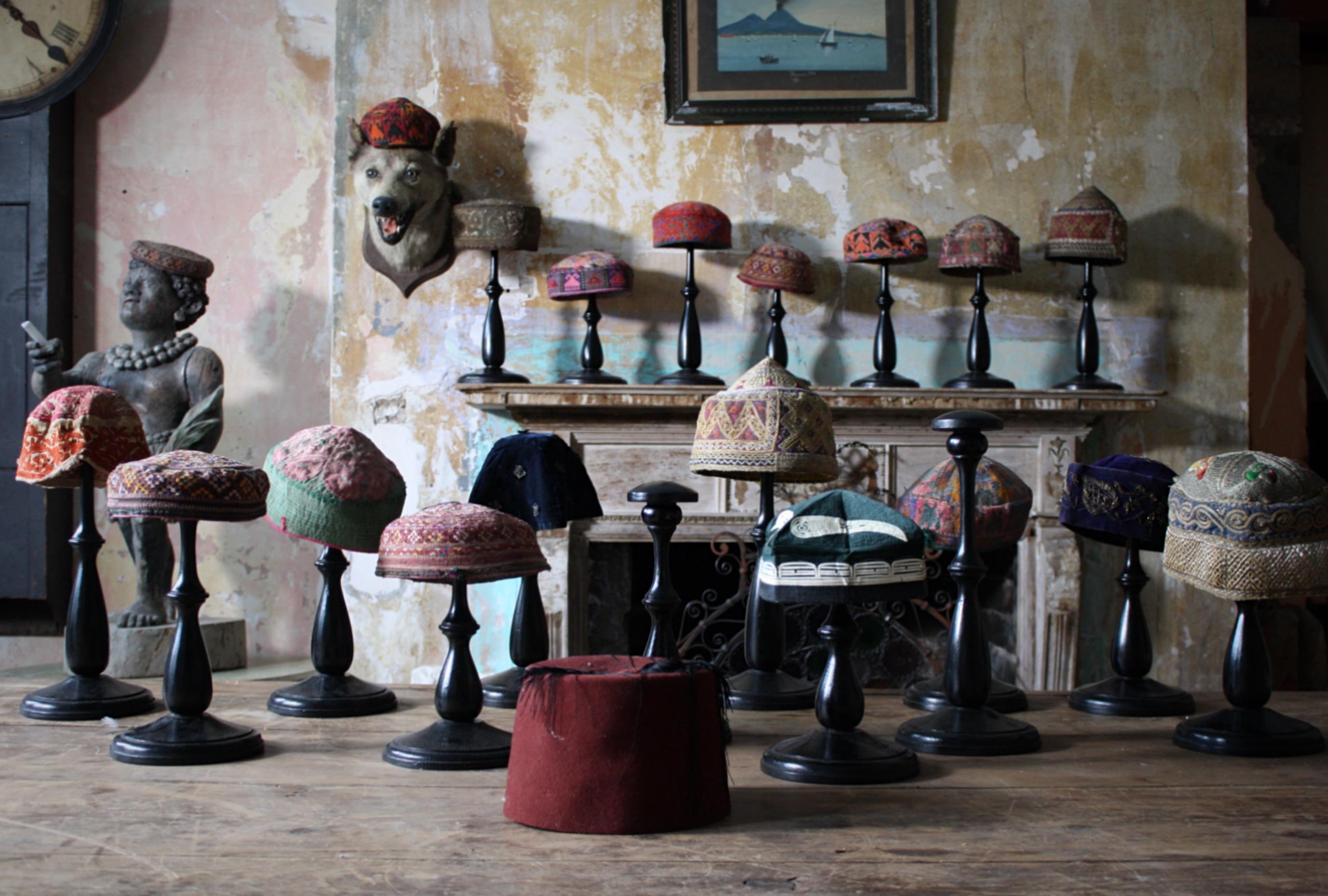 Collection of 20 Mid-20th Century Textile Eastern African Asians Hats ...