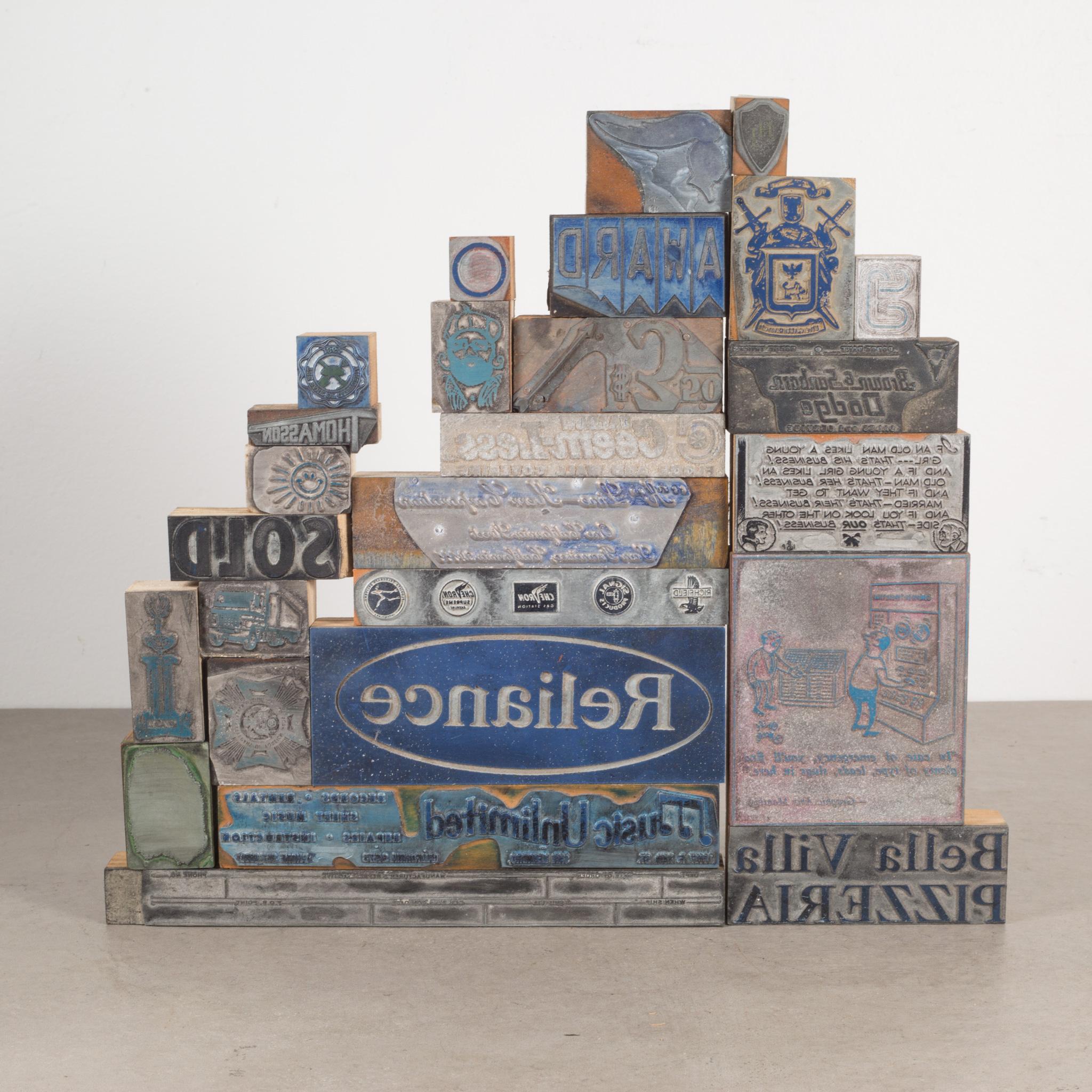 Collection of 25 Typeset Advertising Print Blocks, C.1940 For Sale at ...