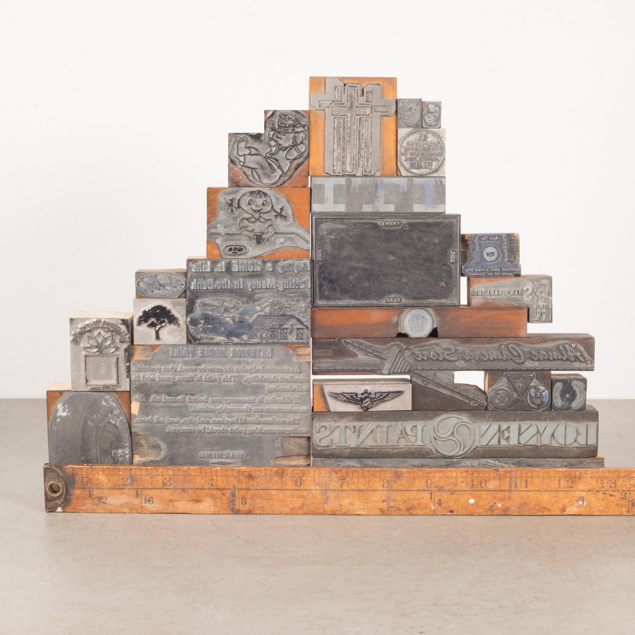 Collection of 25 Typeset Advertising Print Blocks, C.1940 For Sale at ...