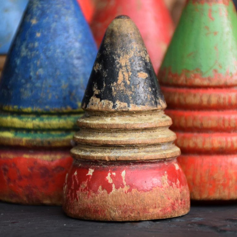 Collection of 27 Victorian and Edwardian Turned Wooden Hand Painted ...