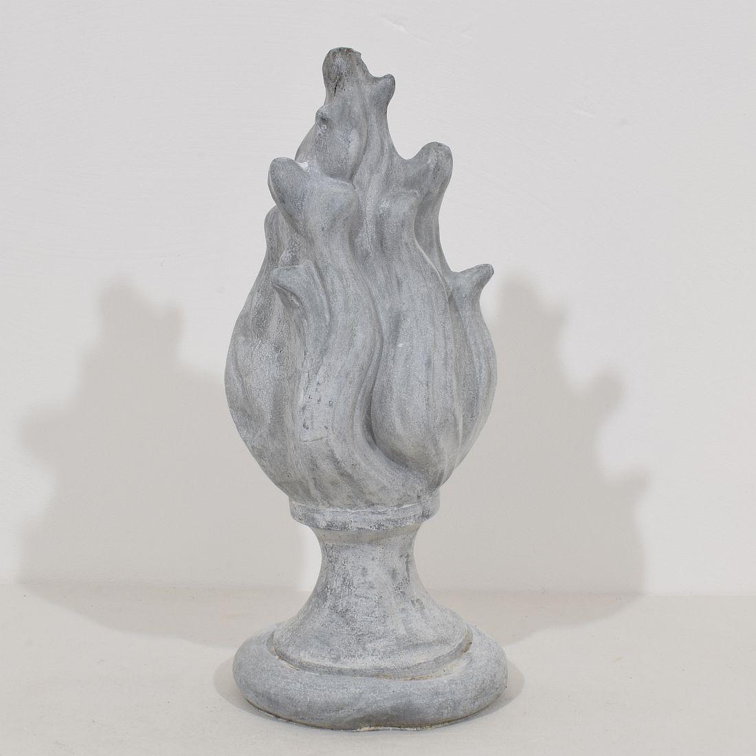 Collection of 3, 19th Century French Zinc Flame Roof Finials For Sale ...