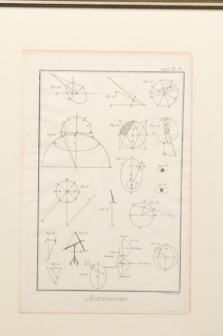 Collection of 3 Framed 18th Century Bernard Direx Geometric Renderings ...