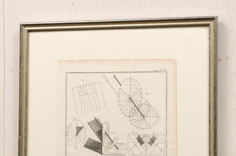 Collection of 3 Framed 18th Century Bernard Direx Geometric Renderings ...