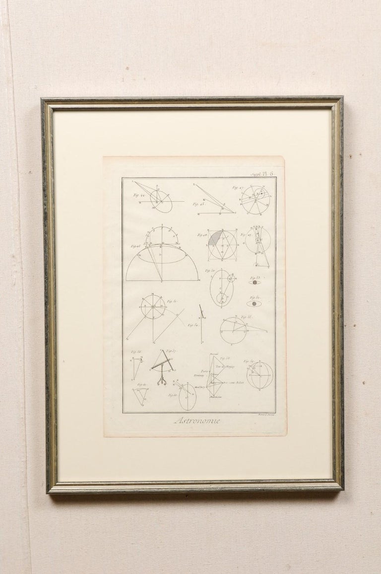 Collection of 3 Framed 18th Century Bernard Direx Geometric Renderings ...