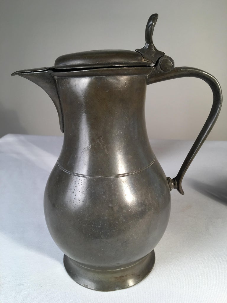 Collection of 4 Antique Pewter Articles at 1stDibs