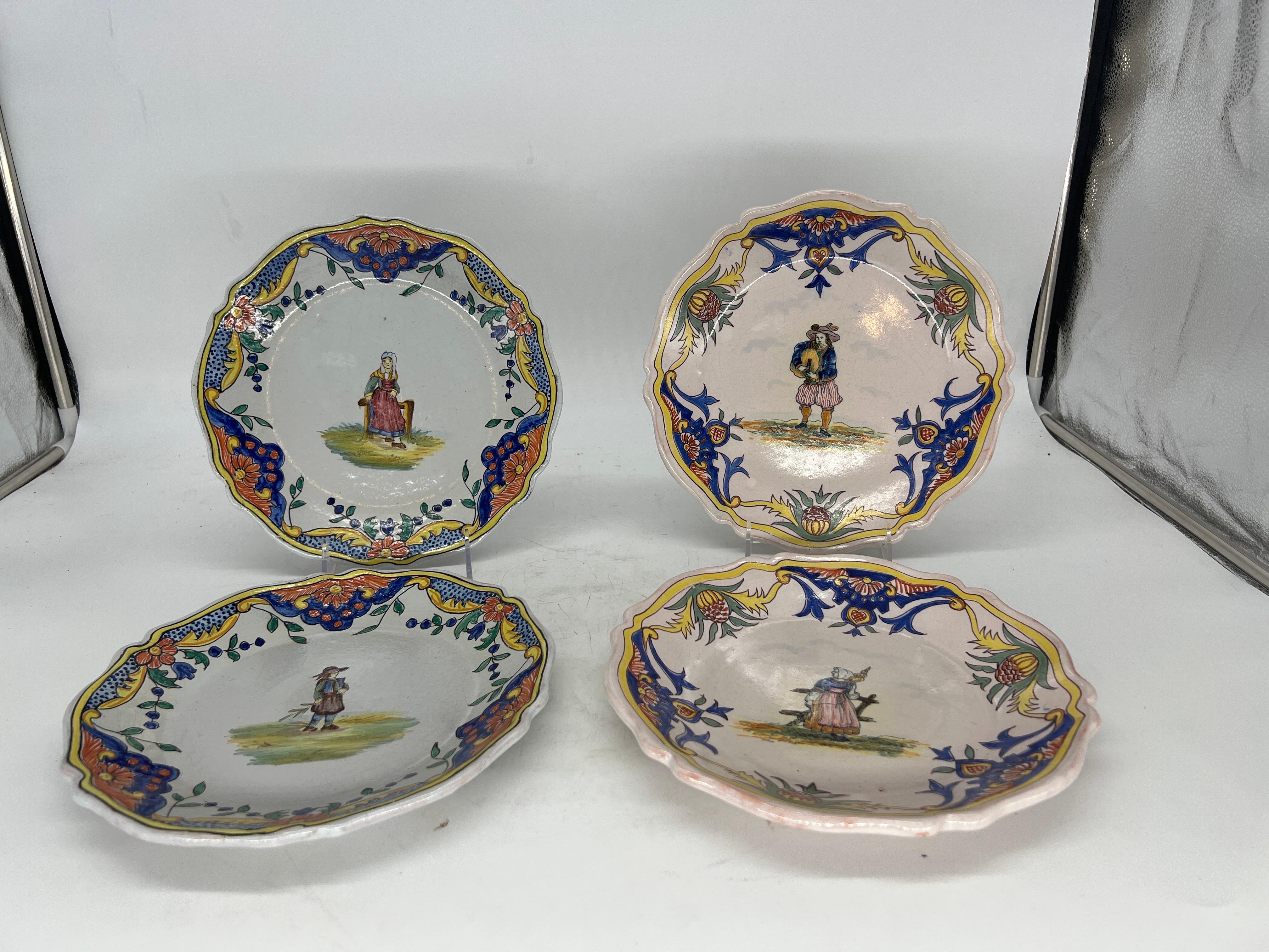 Unusual Vintage French Quimper Faience Pottery Figural Dish For Sale at ...