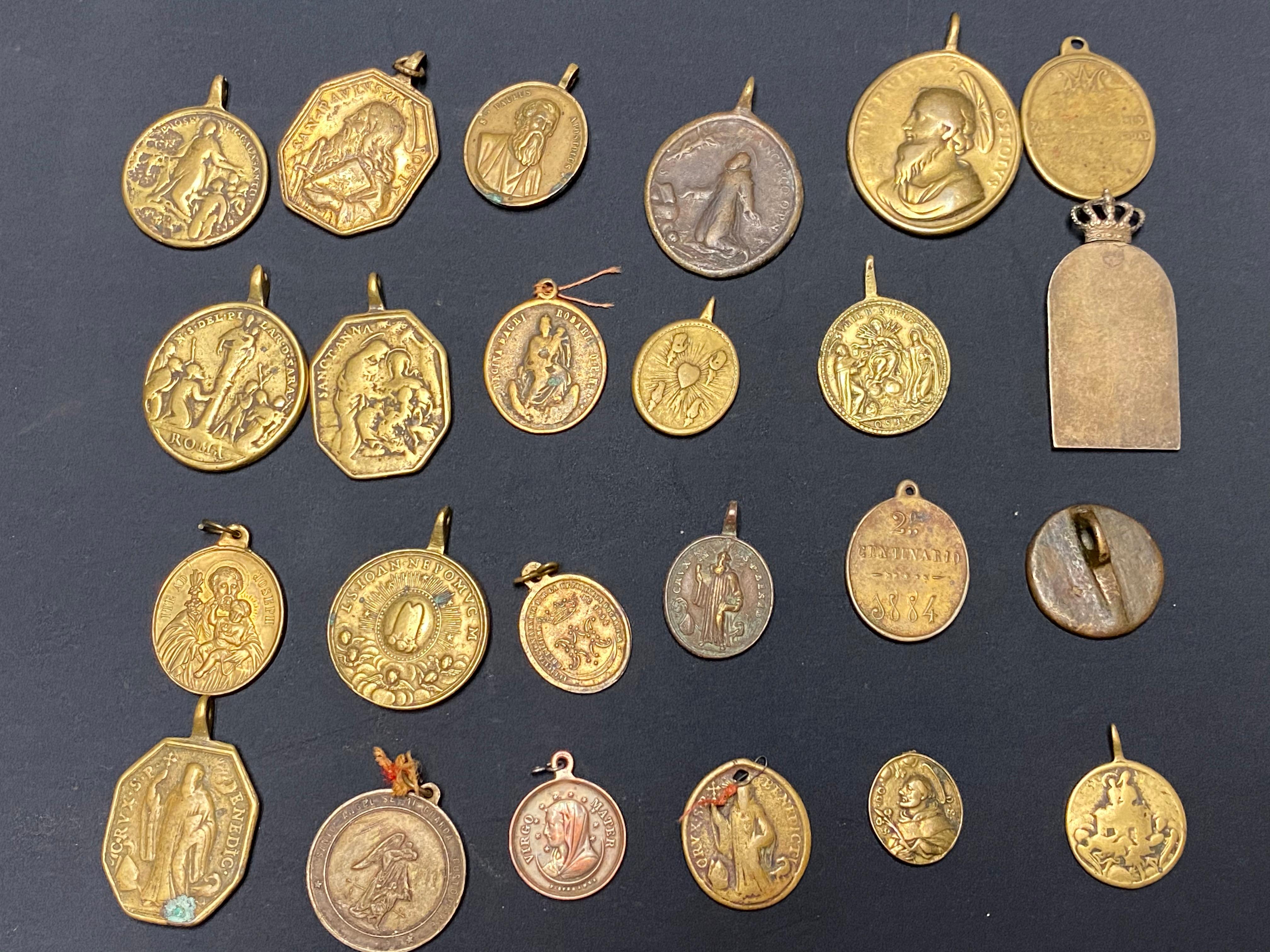 Collection of 49 Catholic Metal Medals, 16th-19th Centuries For Sale at ...