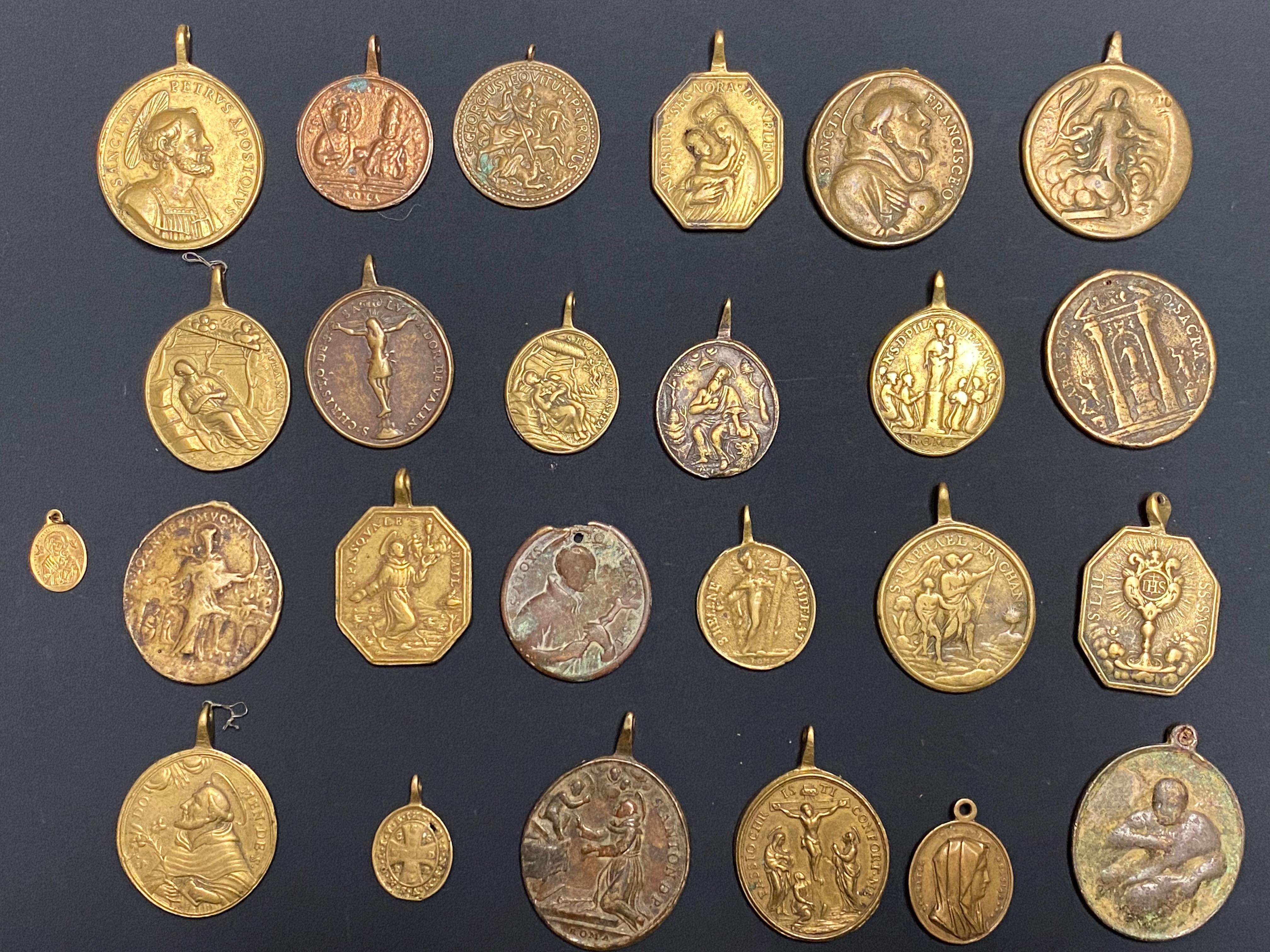 Collection of 49 Catholic Metal Medals, 16th-19th Centuries For Sale at ...