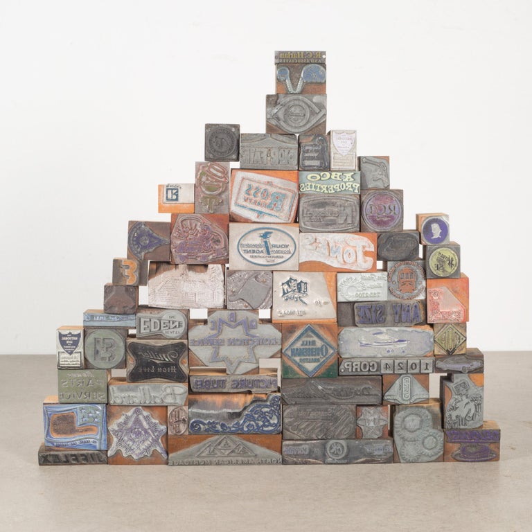 Collection of 55 Typeset Advertising Print Blocks, C.1940 at 1stDibs