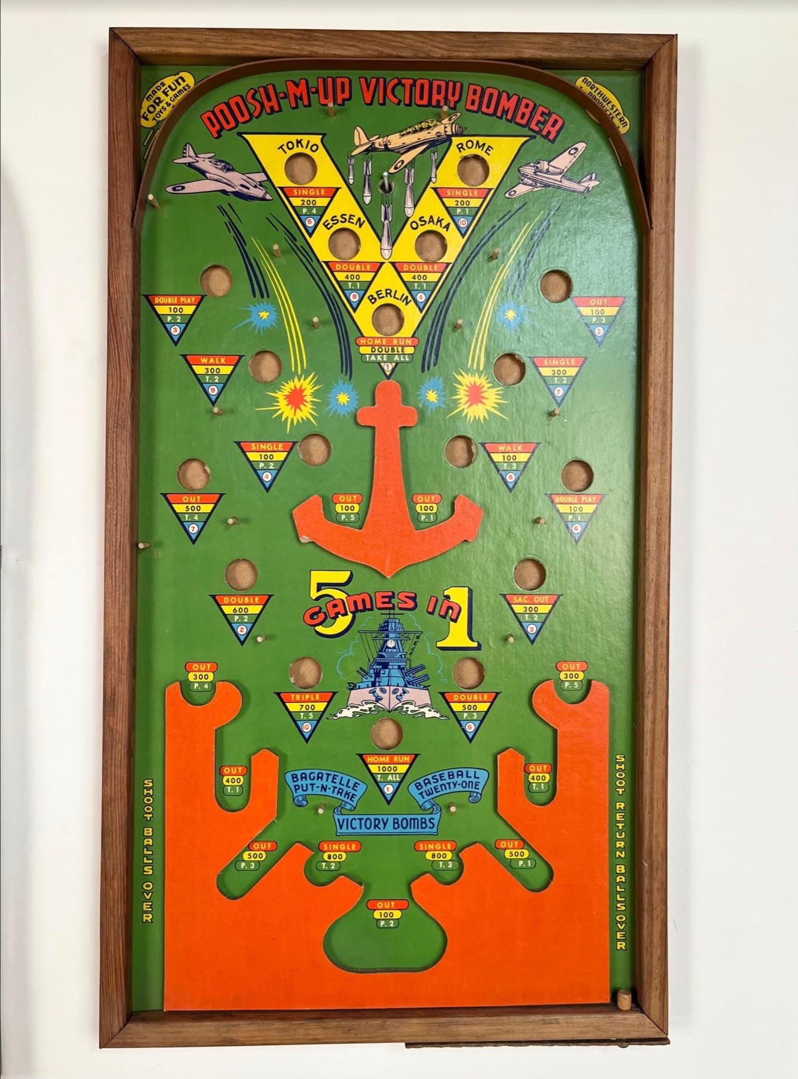 Collection of 6 Antique Pinball Games For Sale at 1stDibs