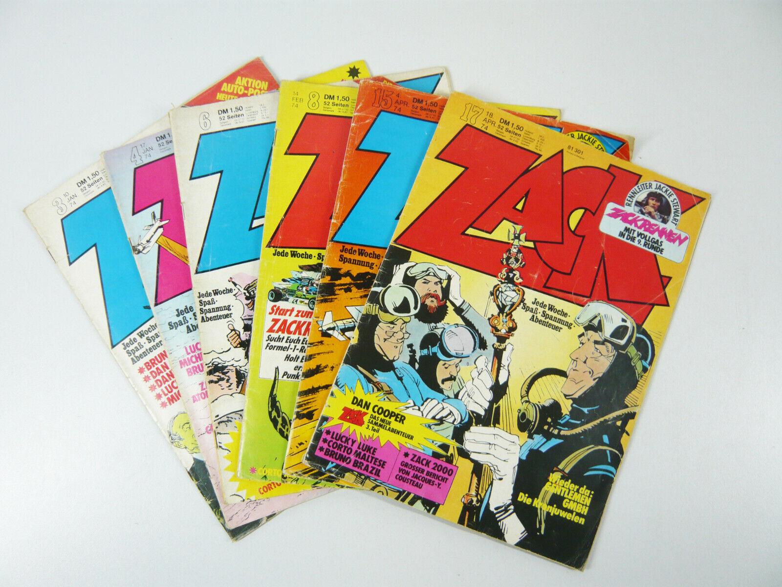 Collection of 6 ZACK Comics - 1974: #3, 4, 6, 8, 15, 17 - 1H35 For Sale ...