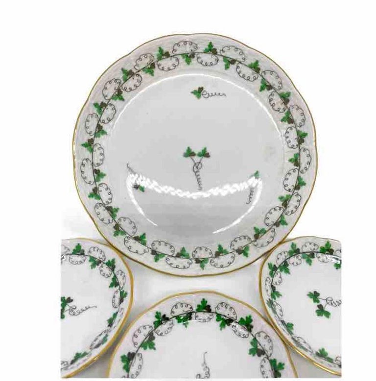 Collection of 7 Plates Herend Hungary Porcelain Wall Decoration Ready ...