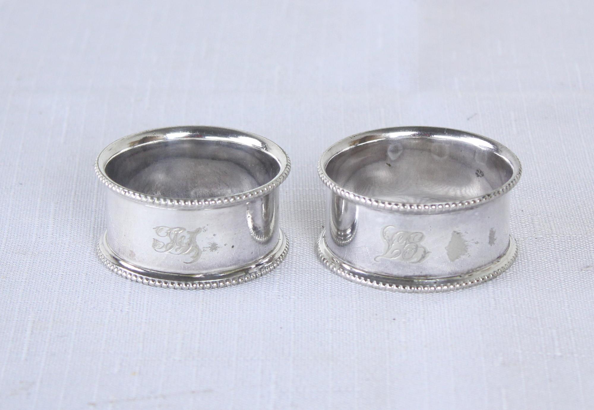 Collection of 8 Assorted English Hallmarked Napkin Rings at 1stDibs