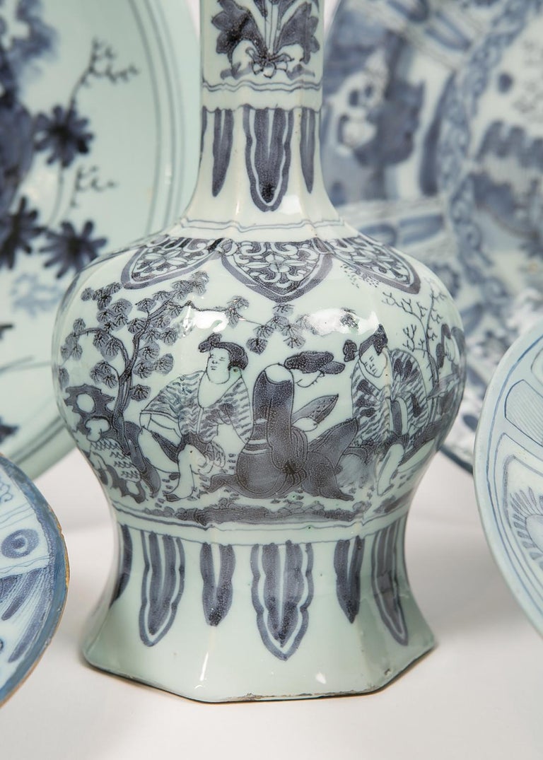 Collection of Antique Delft with Chinoiserie Decoration Early 18th ...