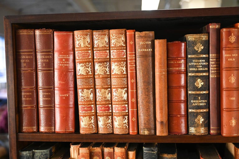 Collection of Antique Leather Bound Books 20+ Linear Feet at 1stDibs