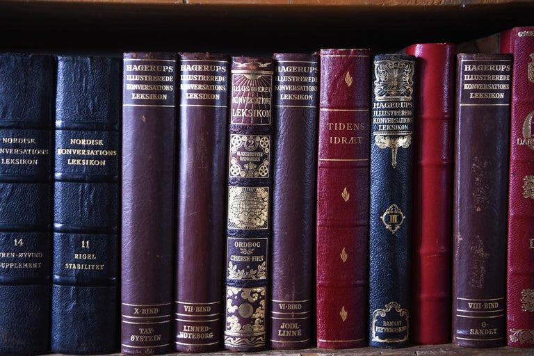 Collection of Antique Leather Bound Books 50+ Linear Feet at 1stDibs