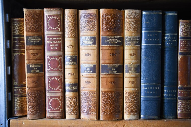 Collection of Antique Leather Bound Books 50+ Linear Feet at 1stDibs