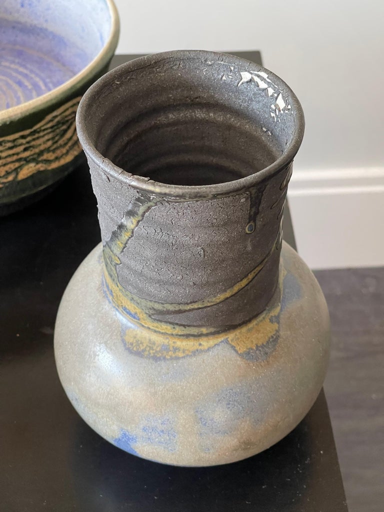 Collection of Ceramic Vessels Vase and Bowls Listed Artists For Sale at ...