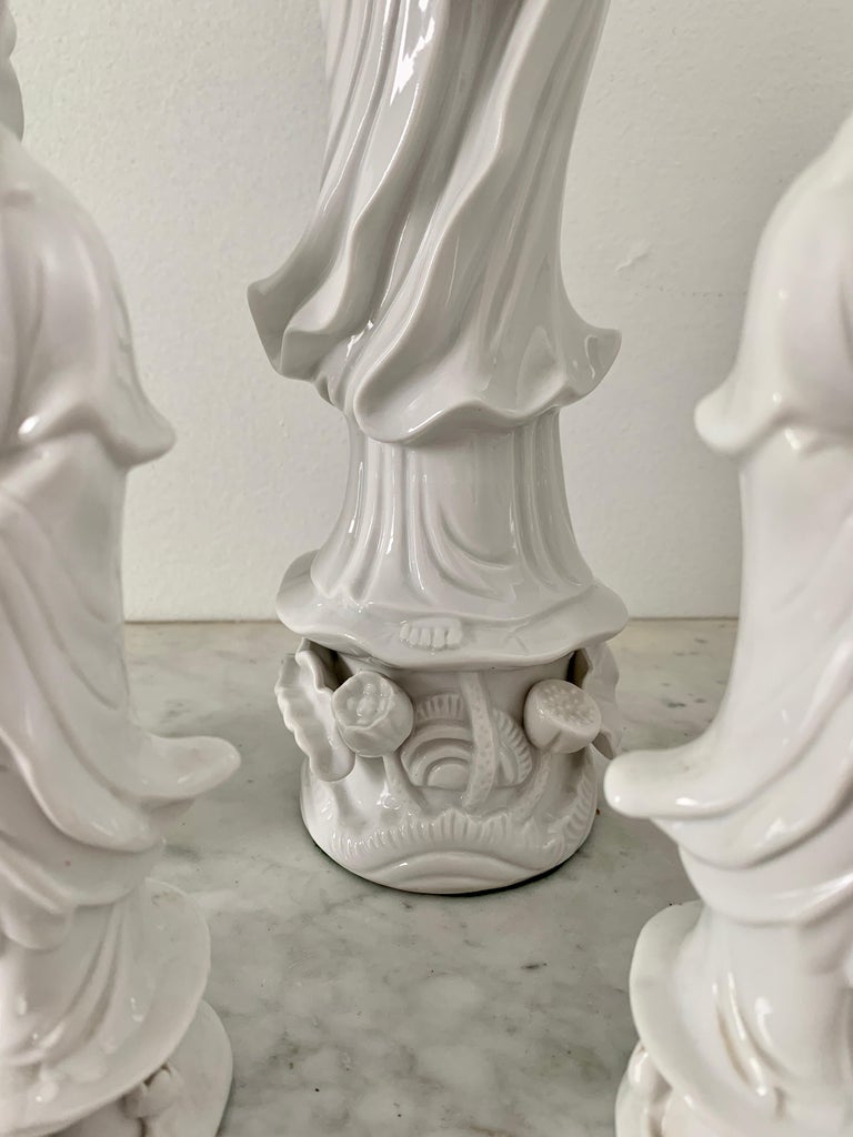 Collection of Chinoiserie Blanc De Chine White Porcelain Figures, a Set ...