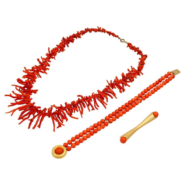 Collection of Coral Jewelry For Sale at 1stDibs