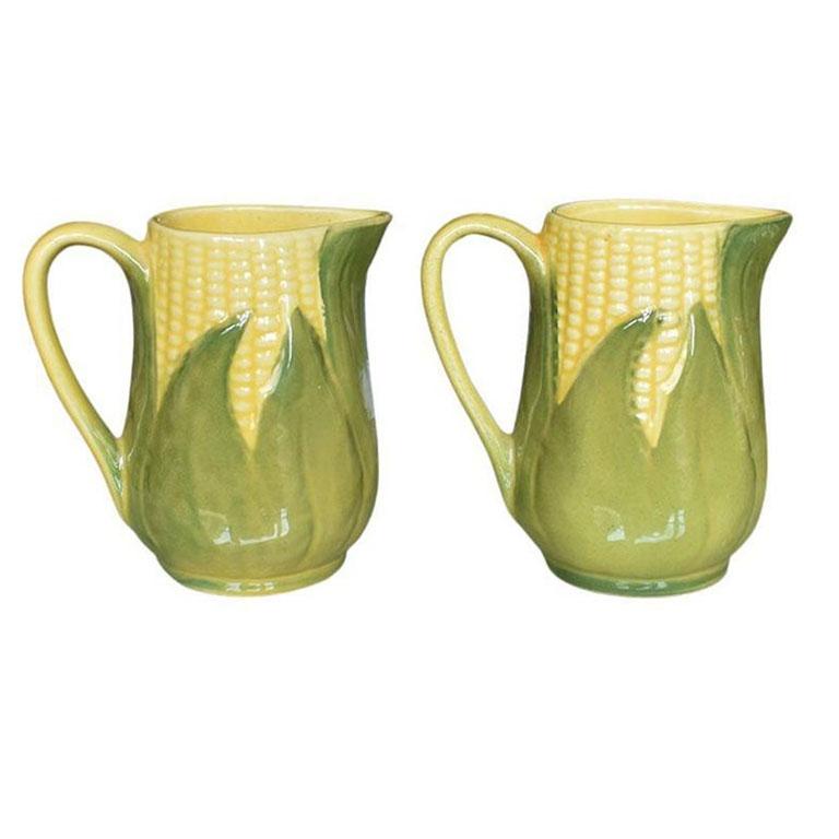 Collection of Corn King Shawnee Pottery Serving Set in Yellow and Green ...
