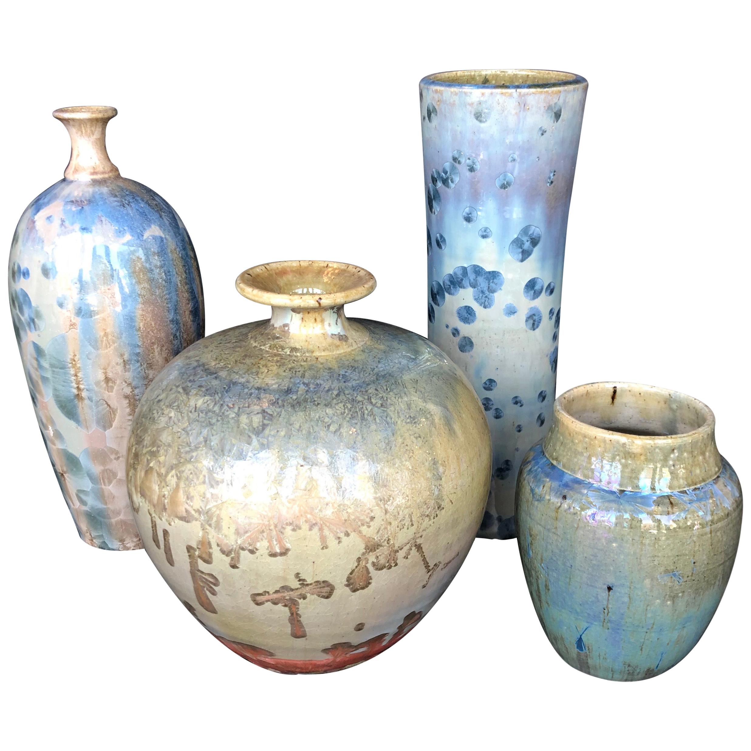 Collection of Crystalline Glazed Ceramics For Sale at 1stdibs