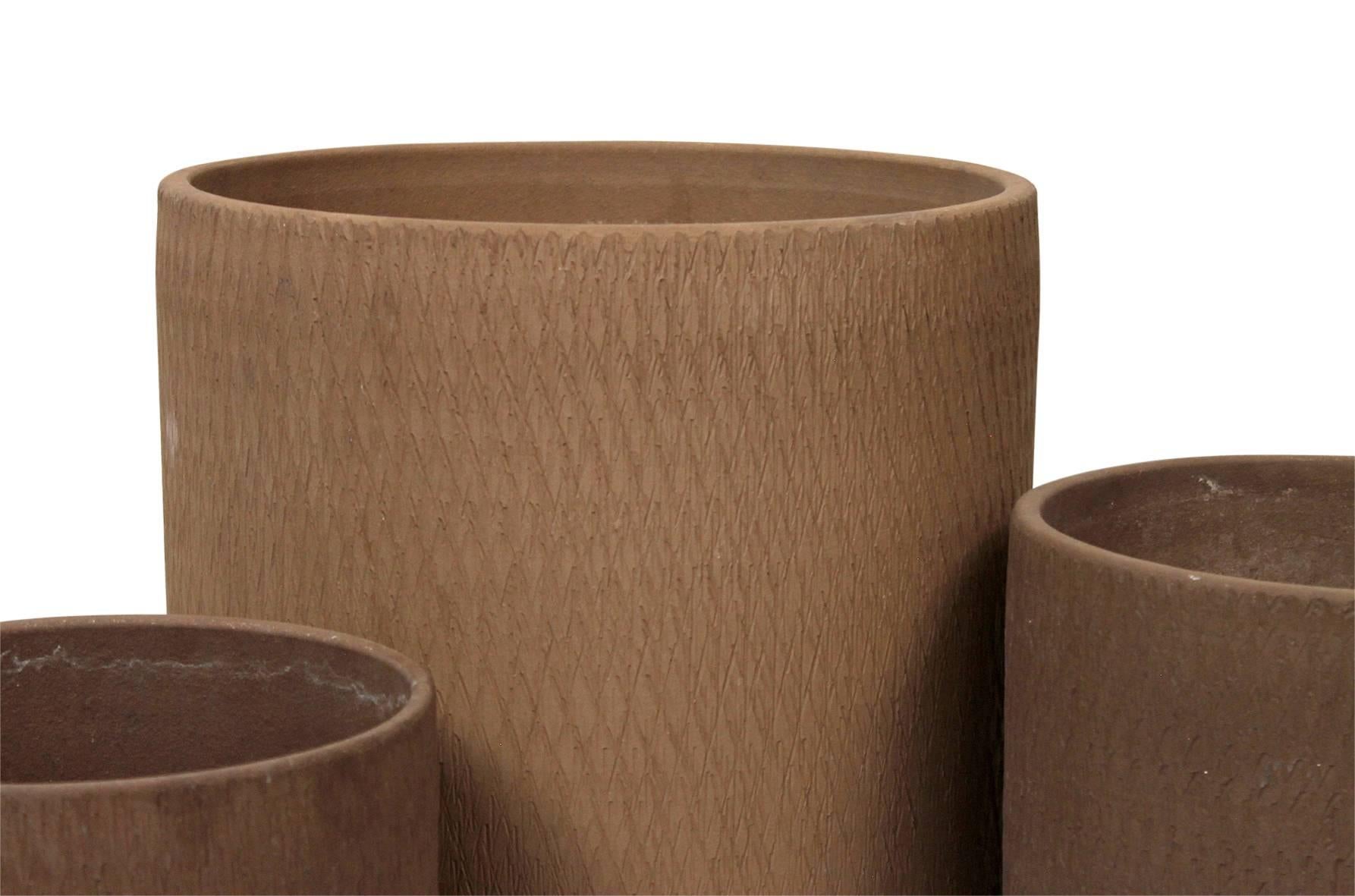Collection of Decorated Pottery Planters by Gainey at 1stDibs