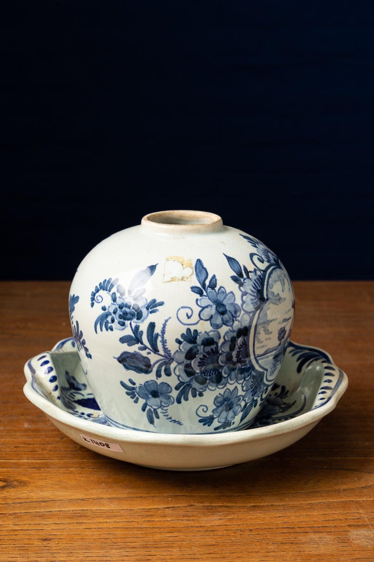 Collection of Delft Blue Hand Painted Ceramics For Sale at 1stDibs