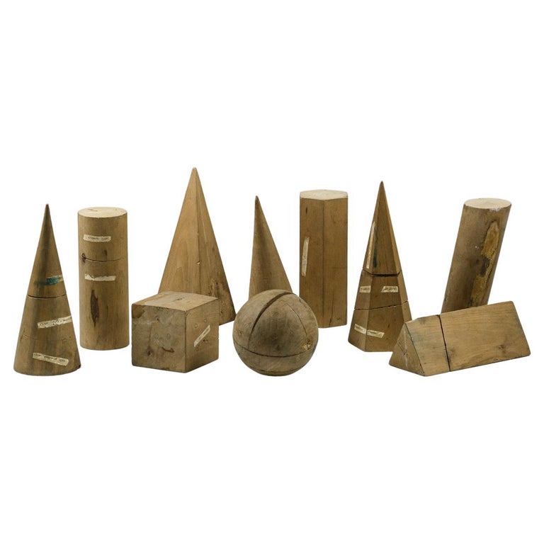 Collection of Early 20th Century Sectional Wood Geometric Forms For ...