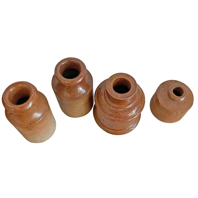 Collection of Eleven 19th Century English Ceramic Inkwells at 1stDibs