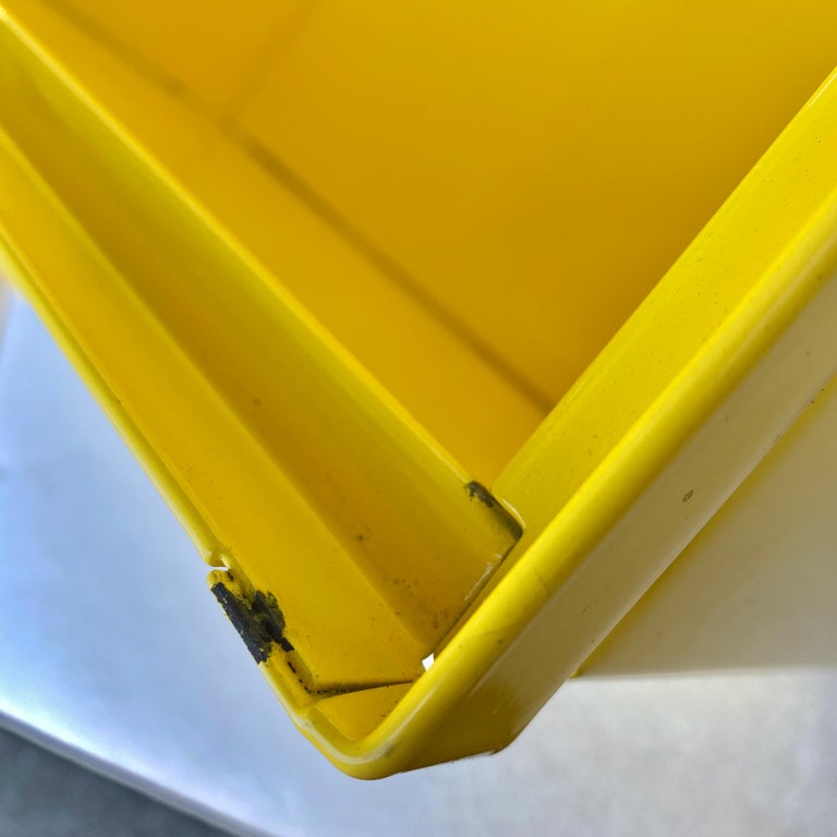 Collection Of Large Industrial Powder-Coated Sunshine Yellow Metal Bin ...