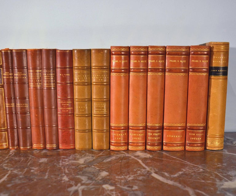 Collection of Leather Bound Books, Series 116 at 1stDibs