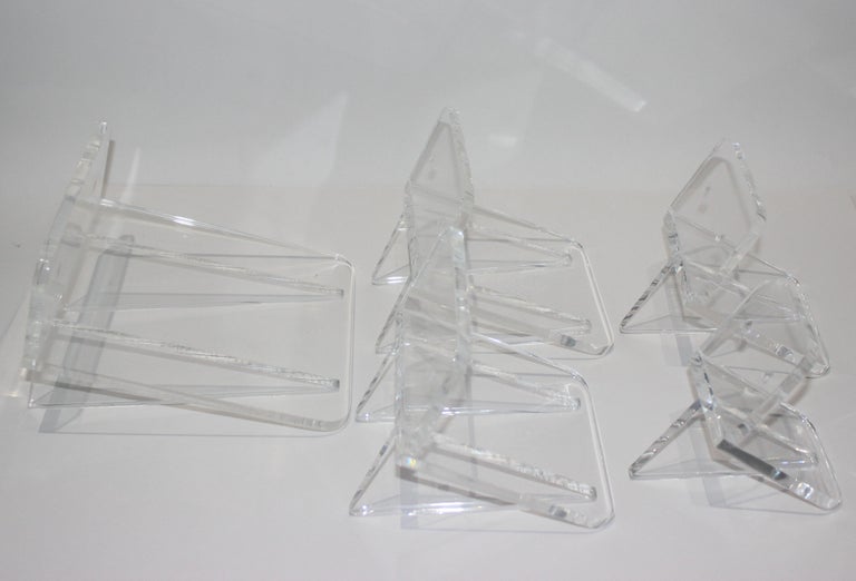 Collection of Lucite Wall Brackets, 6 Total For Sale at 1stDibs