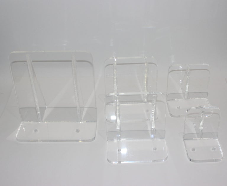 Collection of Lucite Wall Brackets, 6 Total For Sale at 1stDibs