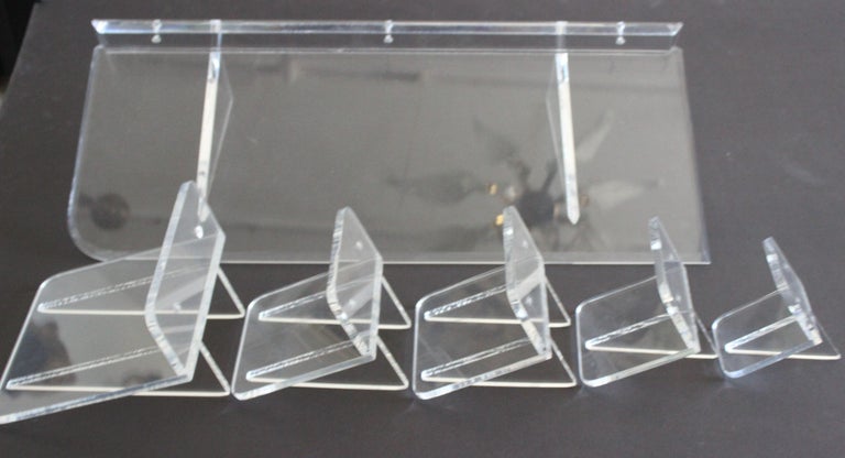 Collection of Lucite Wall Brackets, 6 Total For Sale at 1stDibs