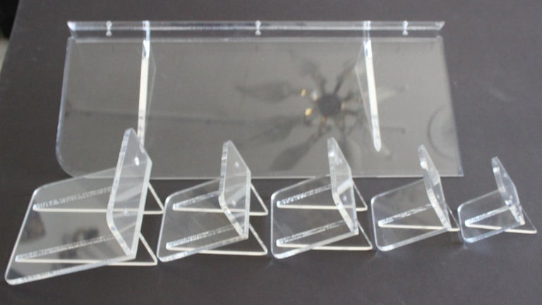 Collection of Lucite Wall Brackets, 6 Total For Sale at 1stDibs