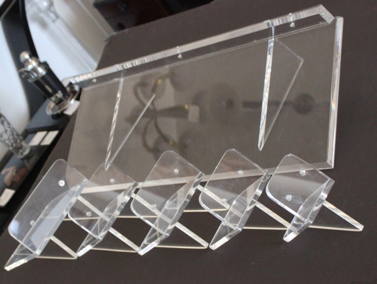 Collection of Lucite Wall Brackets, 6 Total For Sale at 1stDibs