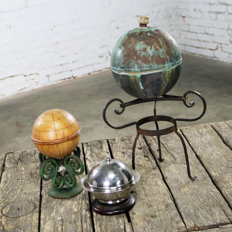Collection of Orb Objects on Stands as Centerpiece or Object d ‘Art For ...
