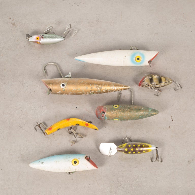 Collection of Painted Wooden Fishing Lures, circa 1940-1950 For Sale at ...