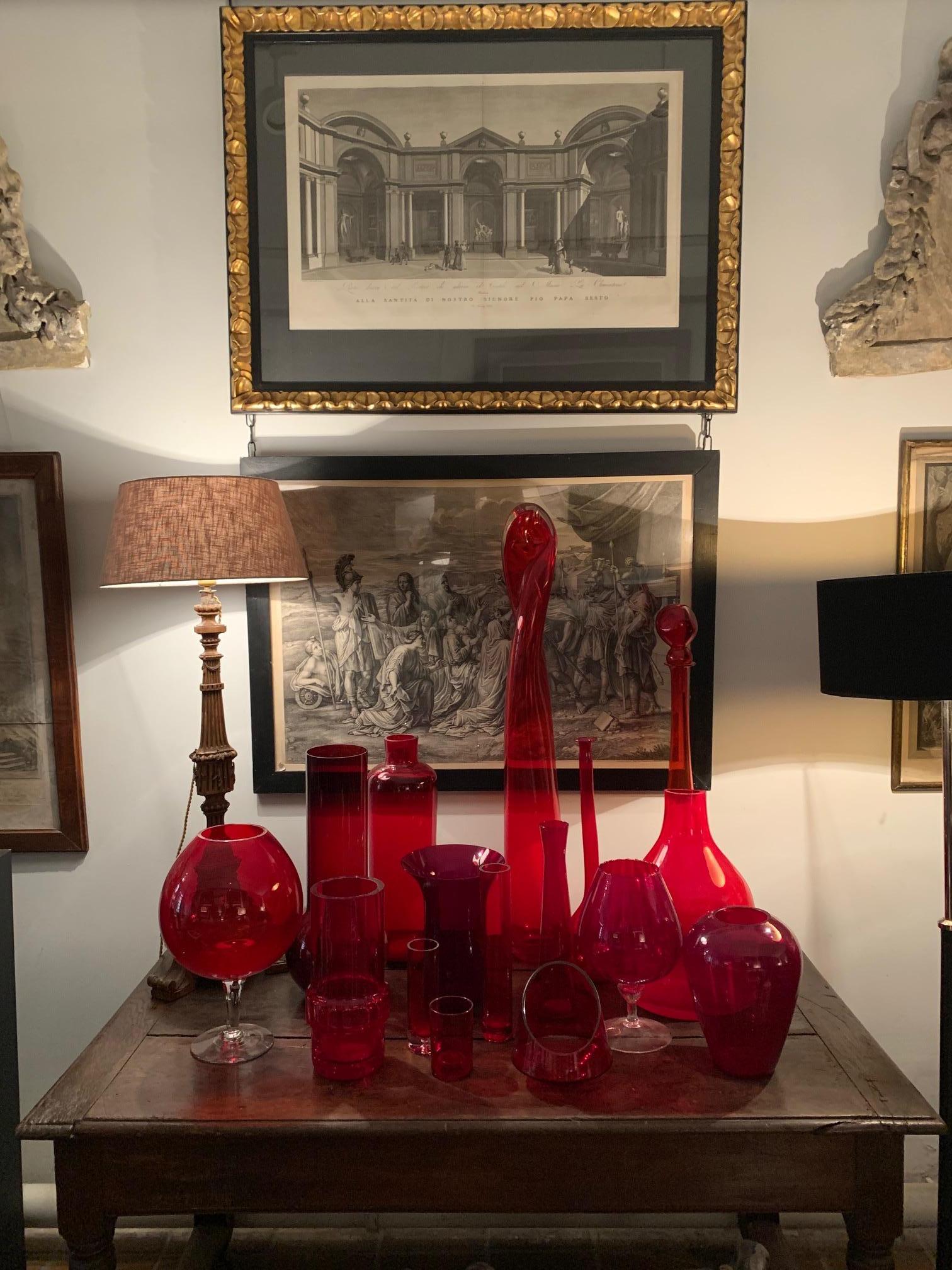 Collection of Red Glass Vases at 1stDibs | red glass vases for sale