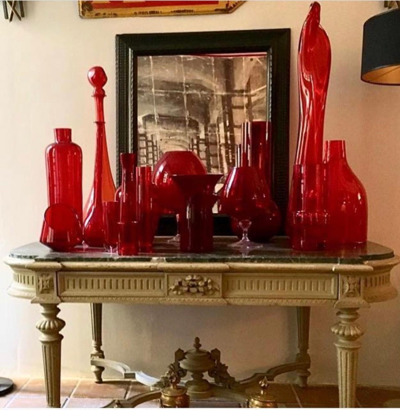 Collection of Red Glass Vases at 1stDibs | red glass vases for sale