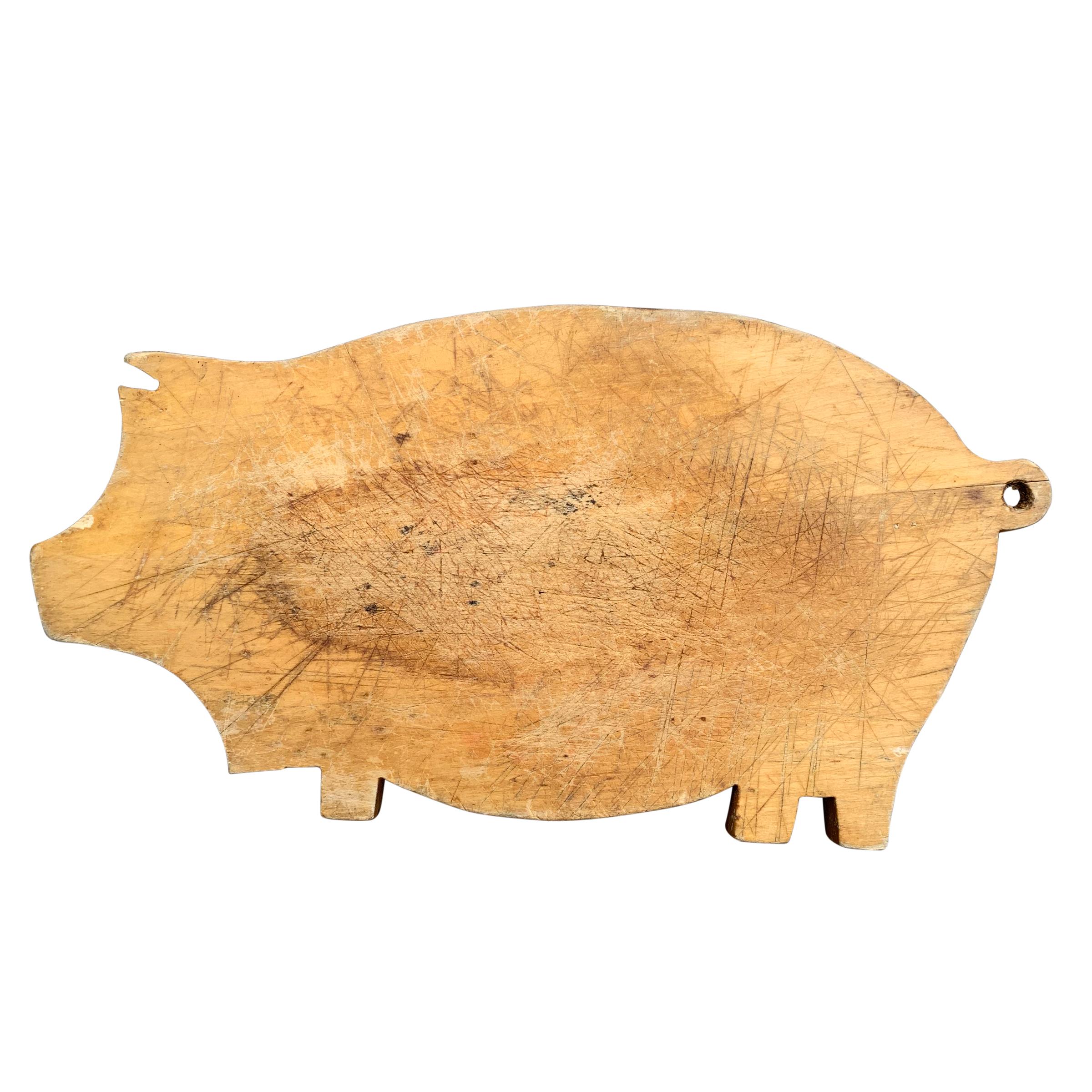Collection of Six American Pig Cutting Boards at 1stDibs | wooden pig ...