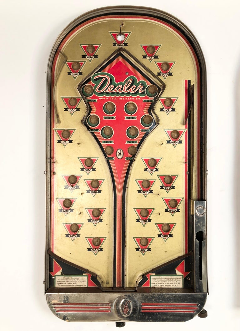 Collection of Six Antique Table Top Pinball Games, circa 1920s-1940s at ...