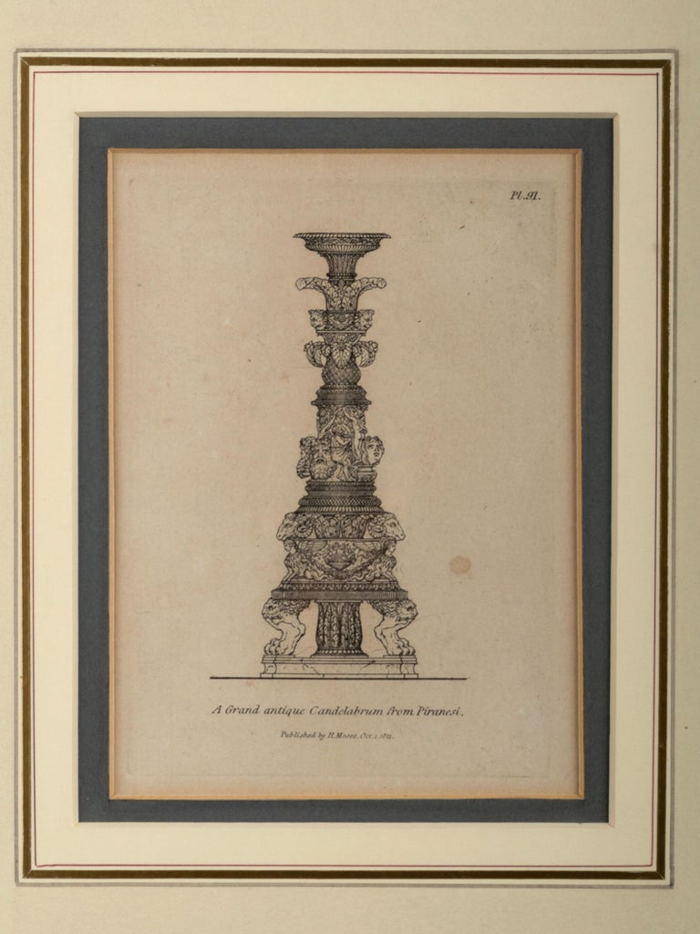 Collection of Six Framed Antique 19th Century Henry Moses Engravings ...