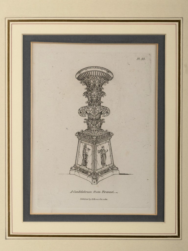 Collection of Six Framed Antique 19th Century Henry Moses Engravings ...