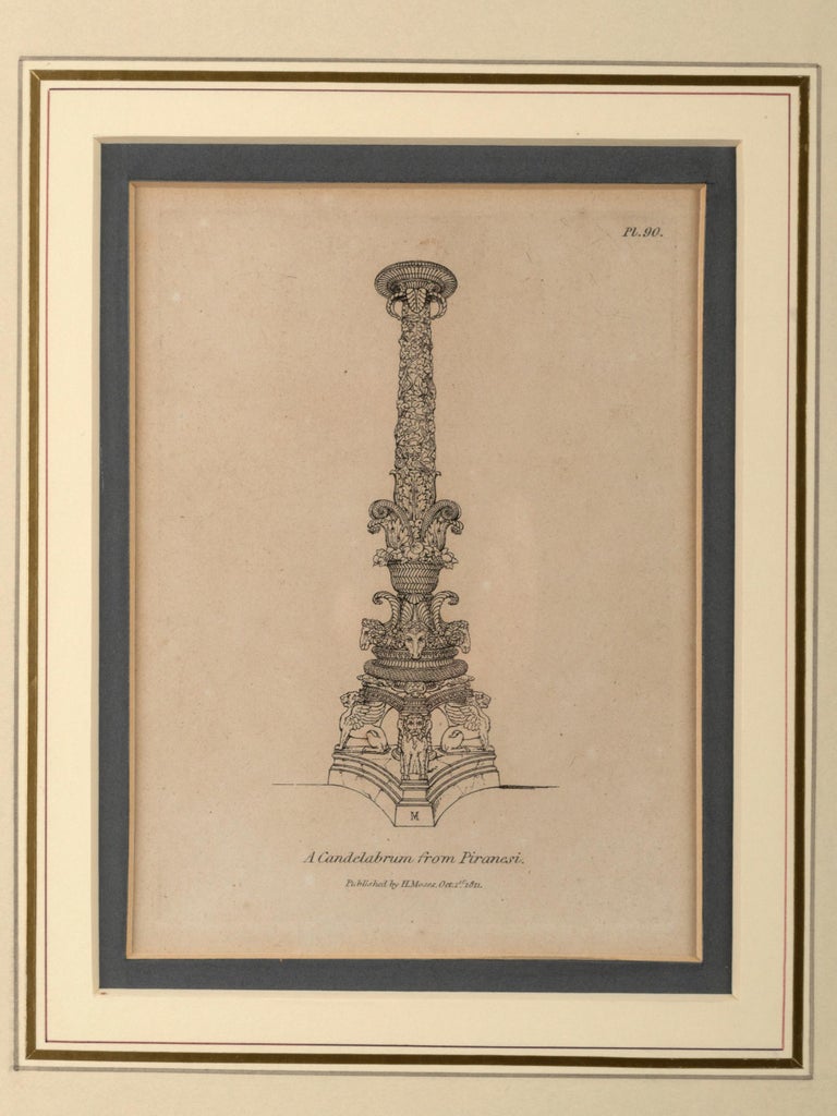 Collection of Six Framed Antique 19th Century Henry Moses Engravings ...