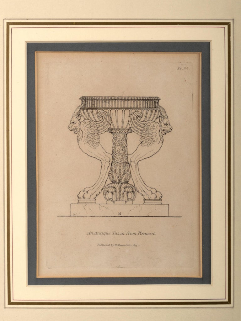 Collection of Six Framed Antique 19th Century Henry Moses Engravings ...