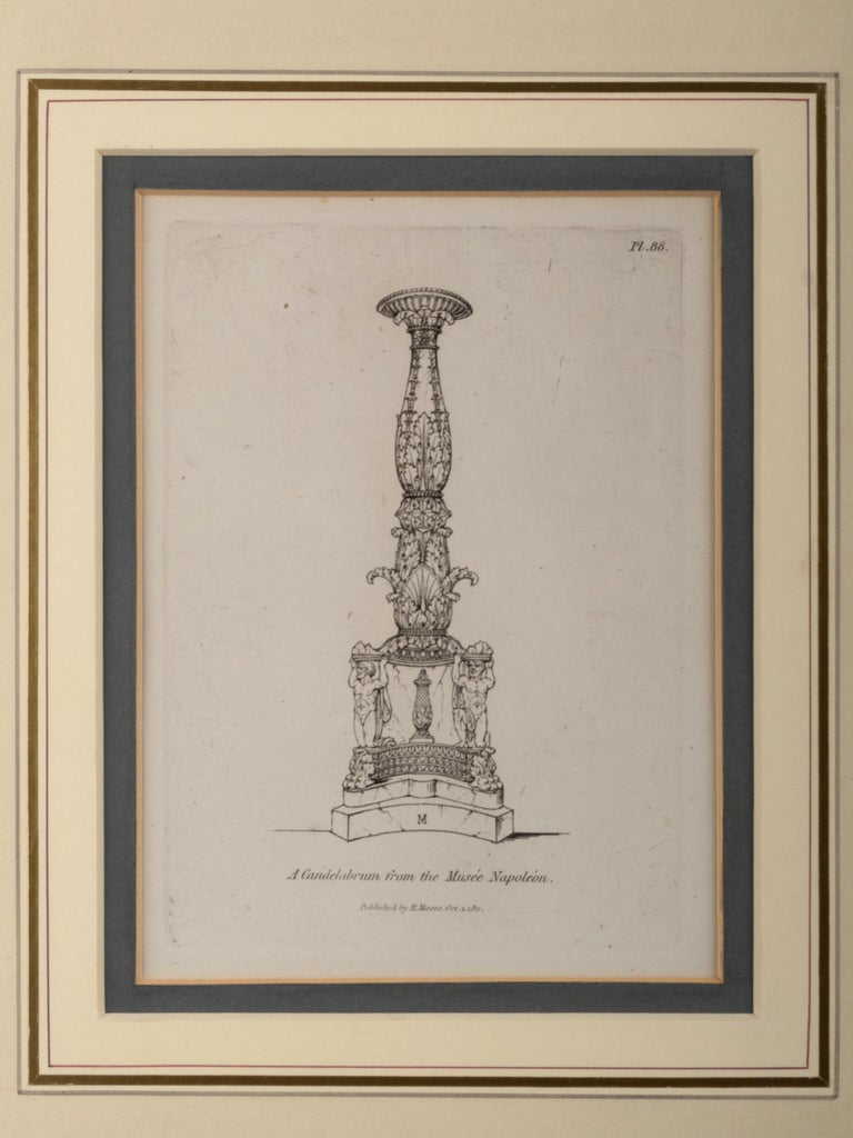 Collection of Six Framed Antique 19th Century Henry Moses Engravings ...